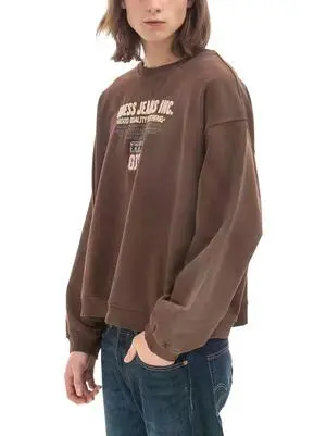 Guess Crew-neck Sweatshirt - Brown