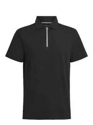 Rlx Ralph Lauren Quarter-zip Polo Shirt - Black