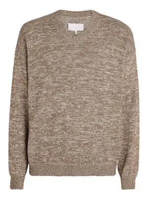 MAISON MARGIELA Wool V-neck Sweater - Brown