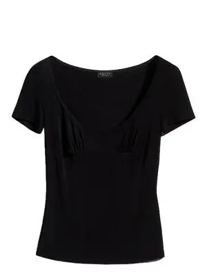 Gucci Viscose Jersey T-shirt With Metal Tag - Black