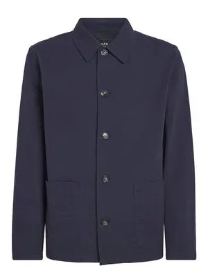A.p.c. Cotton Overshirt - Navy