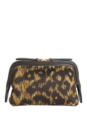 Etro Raffia Embroidered Doc Cross Body Bag - Brown