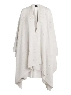 WILLIAM SHARP William Sharp Cashmere Crystal-Embellished Cape