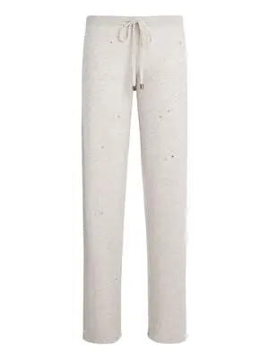 WILLIAM SHARP Cashmere Crystal-embellished Sweatpants - Grey