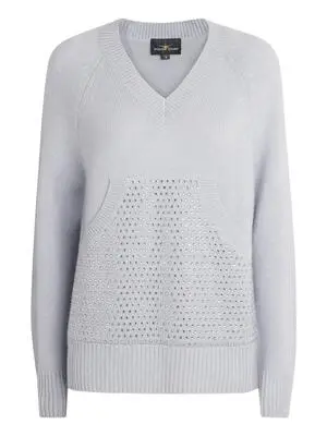 WILLIAM SHARP William Sharp Cashmere Crystal-Embellished V-Neck Sweater
