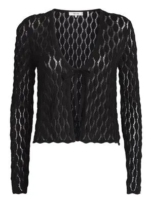 FRAME Cotton The Getaway Cardigan - Black