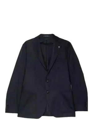 Tagliatore Single-breasted Wool Blazer - Blue