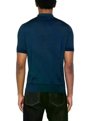 Canali Short-sleeve Polo Shirt - Blue