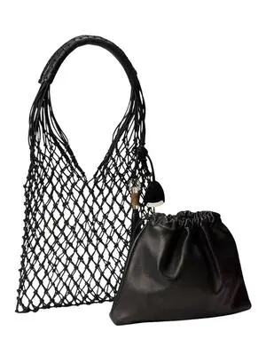 Ralph Lauren Macramé Tote Bag - Black