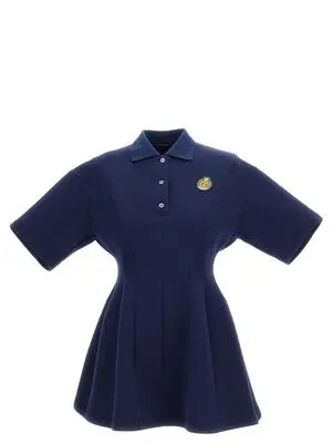 ANREALAGE Anrealage Cotton Polo Dress With Flared Skirt And Appliqué Detail