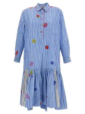 Pero Silk Maxi Dress With Floral Motifs - Multicolor