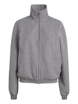 Acne Studios Checked Jacquard Bomber Jacket - Grey