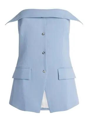 Nanushka Maleah Strapless Tailored Top - Blue