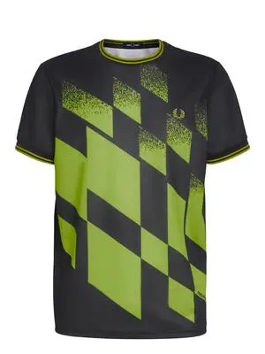 Fred Perry Tennis Print Anchor T-shirt - Grey