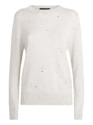 WILLIAM SHARP Cashmere Swarovski Crystal-embellished Sweater - Grey
