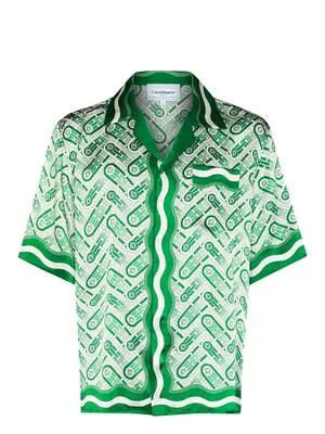 Casablanca Ping Pong Monogram Silk Shirt - Multicolor