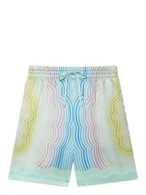 Casablanca Masao San Silk Shorts - Multicolor