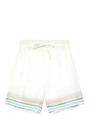 Casablanca Casablanca Paris Tennis Club Icon Silk Shorts Multicolor