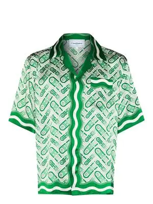 Casablanca Ping Pong Monogram Silk Shirt - Multicolor