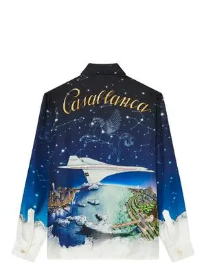 Casablanca Vol De Nuit Silk Shirt - Multicolor