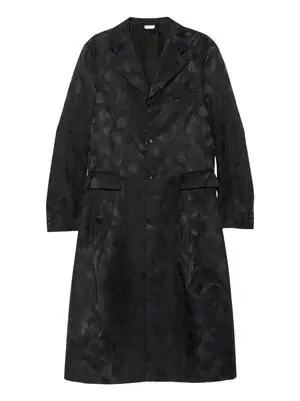 Comme Des Garçons Camouflage Jacquard Coat - Black