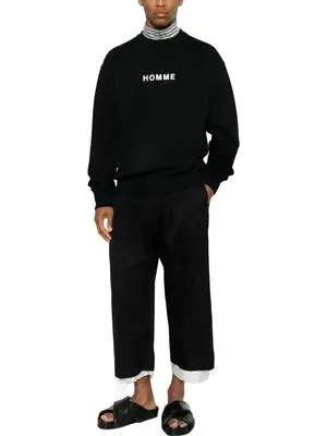 Comme Des Garçons Logo Print Sweatshirt - Black