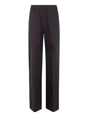 Liviana Conti Straight Leg Trousers - Brown