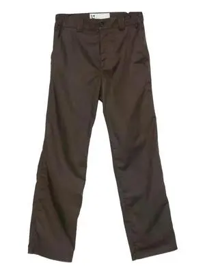 GR10K Straight-leg Twill Trousers - Brown