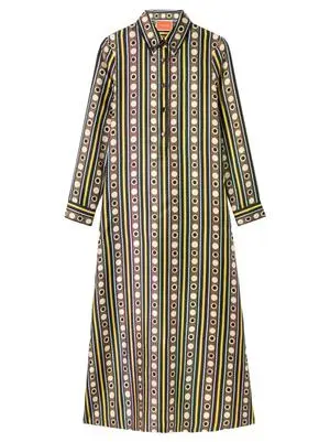 La DoubleJ Chemise Swing Dress In Sanctuary Print - Black