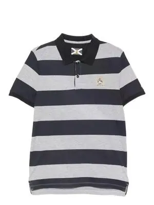 JOHNNY LAMBS Striped-pattern Polo Shirt - Blue