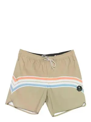 VISSLA Latitude Stripe Swim Shorts - Neutrals