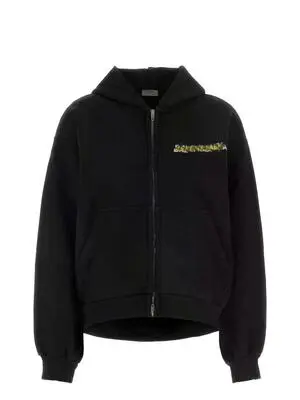 Balenciaga Cocoon Zip-up Hoodie - Black