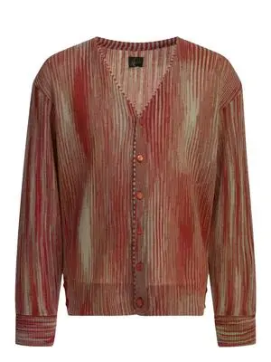 Needles Ikat Pattern Button-up Cardigan - Red