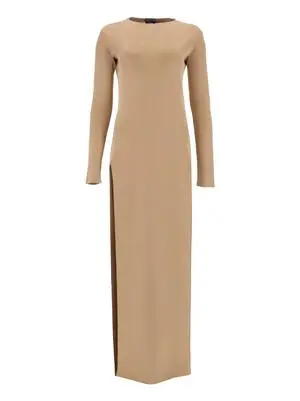 TOM FORD Fine Knit Evening Dress - Beige