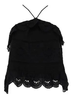 MARANT ETOILE Prisha" Eyelet Top - Black