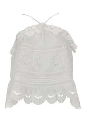 MARANT ETOILE Prisha" Eyelet Lace Blouse - White