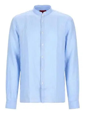 Hugo Camicia In Lino - Azure