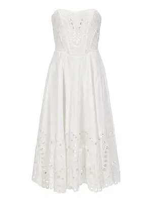 CHARO RUIZ IBIZA Charo Ruiz "Marlin" Embroidered Eyelet Maxi Dress