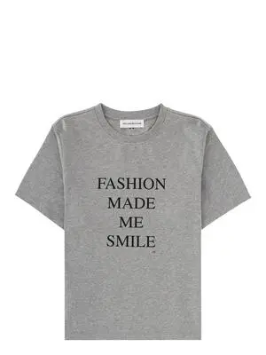 Victoria Beckham Cotton T-shirt With Print - Grey