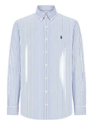 Polo Ralph Lauren Blue Striped Classic Collar Shirt - Azure