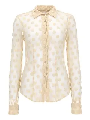 DRIES VAN NOTEN Dries Van Noten Polka Dot Mesh Shirt