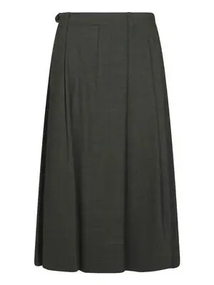 Brunello Cucinelli Brunello Cucinelli Wool Blend Midi Skirt Grey