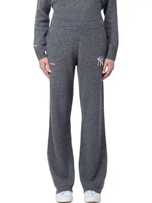 SPORTY & RICH Sporty & Rich Grey Cashmere Knit Flared Trousers Grey