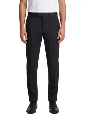PT TORINO Tailored Slim Fit Stretch Virgin Wool Trousers - Black