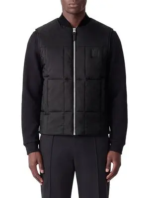Mackage Quilted Nylon Padded Gilet With Bomber Collar And Zip - Black