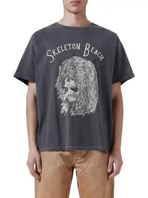 GALLERY DEPT. Relaxed Fit Graphic Print Cotton T-shirt - Black