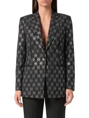 Philipp Plein Embellished Blazer - Black