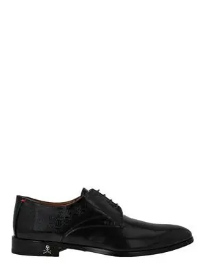 Philipp Plein Leather Derby Shoes - Black