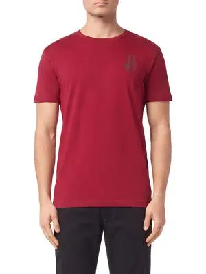 BILLIONAIRE Cotton T-shirt With Logo - Amaranth