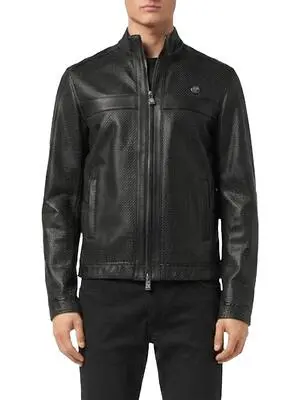 BILLIONAIRE Billionaire Nappa Leather Biker Jacket